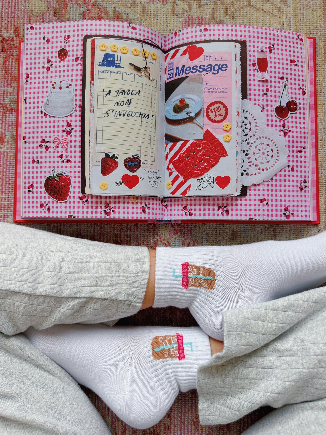 ICED COFFEE DOODLE ANKLE SOCKS – All Things Lilly Ann