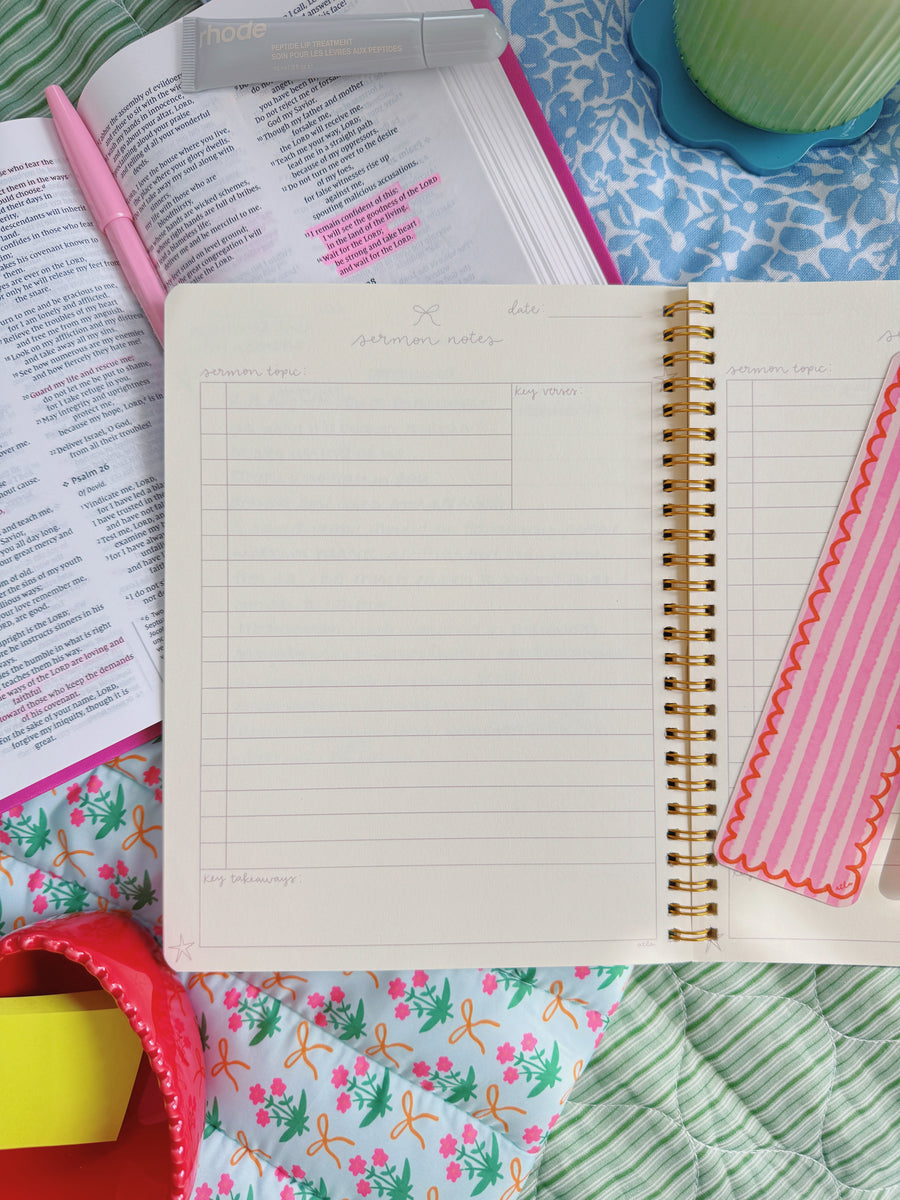 SERMON NOTES SPIRAL NOTEBOOK – All Things Lilly Ann