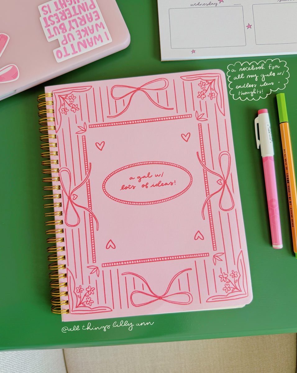 'A GAL WITH LOTS OF IDEAS' SPIRAL NOTEBOOK – All Things Lilly Ann